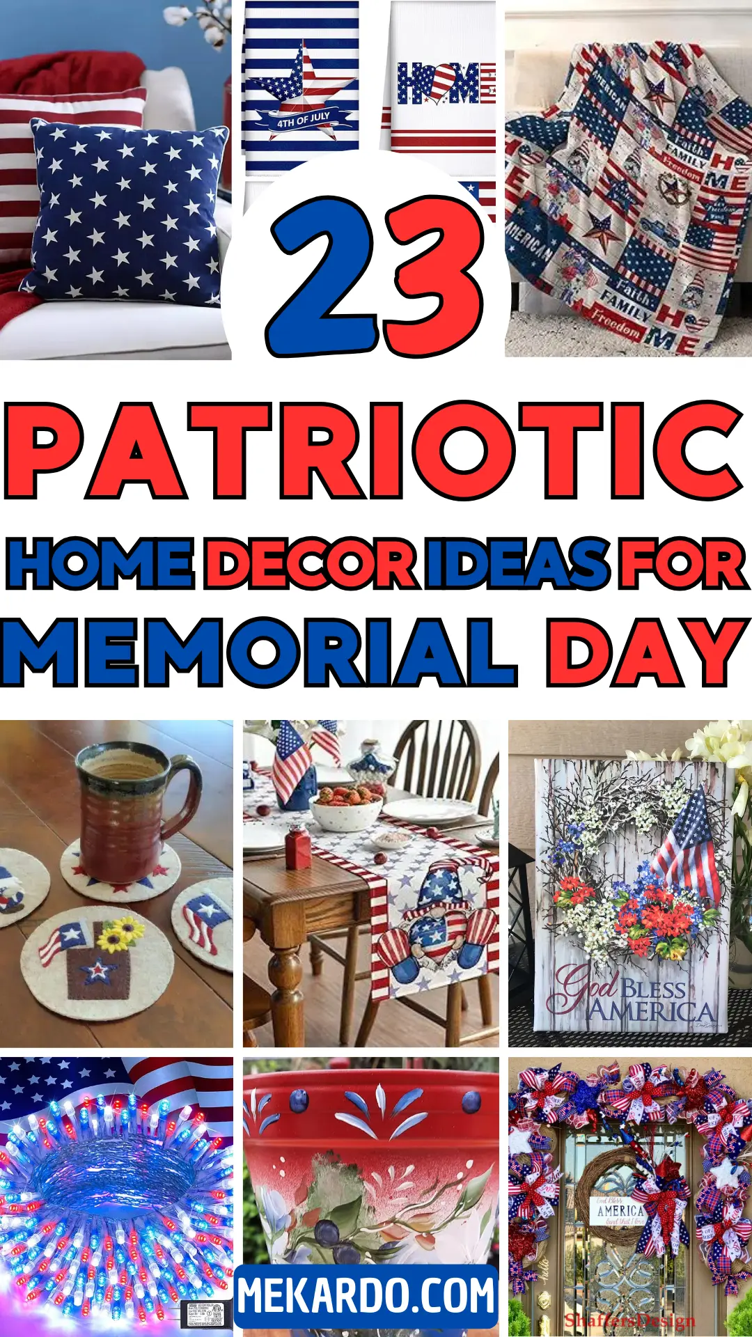 23 Patriotic Home Decor Ideas for Memorial Day - Mekardo