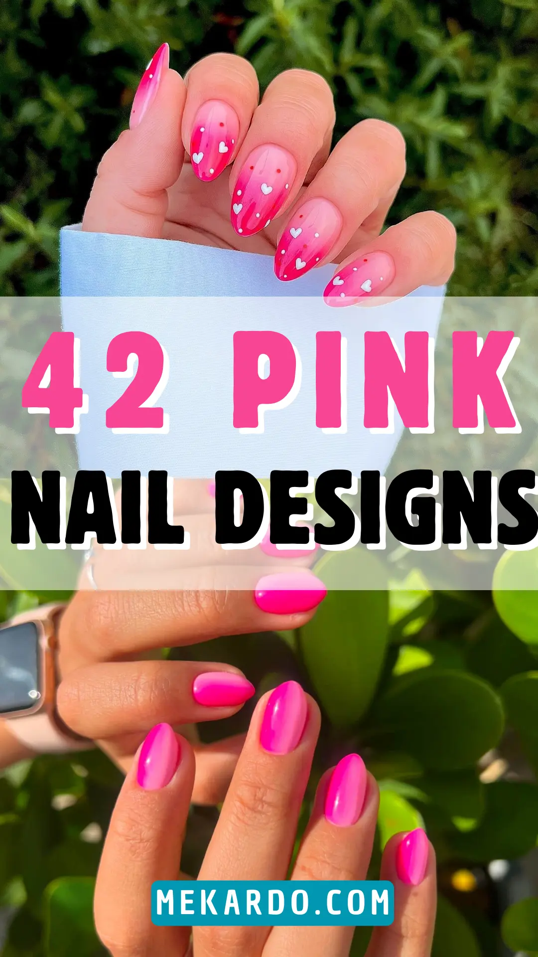 42 Trendy Pink Nail Designs - Mekardo